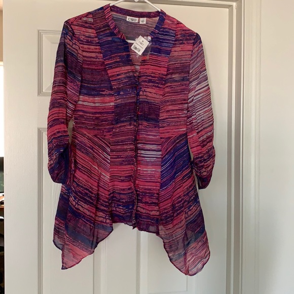 Cato | Tops | Nwt Womens Cato Blouse Button Up Sleeves Vibrant Colors ...